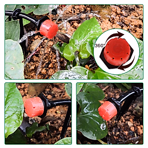 100FT Drip Irrigation Kit Automatic Watering System Drip Irrigation System 100FT 1/4" Blank Distribution Hose DIY Micro Irrigation Kit Saving Water with Adjustable Dripper for Greenhouse Patio Lawn