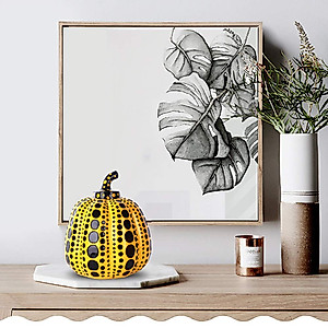 JSMY Cestbon Sculpture Decoration Statue Kusama Yayoi Pumpkin Artists Modern Sculpture Dot Art Home Decor Accessories Office Art Wedding Statue,Gold