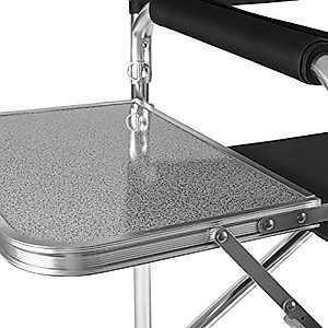 ONIVA - a Picnic Time brand - Sports Chair with Side Table, Beach Chair, Camp Chair for Adults, (Black)