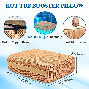 Spa Booster Seat for Hot Tub Weighted Spa Pillow Hot Tub Booster Seat for Adults Hot Tub Cushion Spa Seat Pillow for Outdoor Hot Tub Accessories