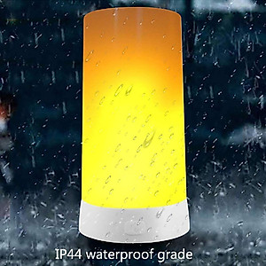 Bolanwich Led Flame Light,USB Rechargeable LED Fire Candles Outdoor Hanging Lamps with Remote for Home Party Halloween Christmas Decoration (Blue)