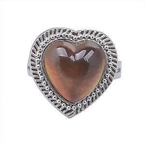 Amosfun 4PCS mood rings for ring girls kids boys bulk women- Heart Shape Adjustable Creative Fashion Mood Rings Finger Rings Color Change Rings