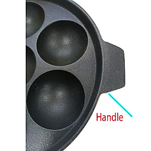 Generic Appam Pan Non Stick Pancake Mold Aluminium Ebelskiver Patra Appachatty Paniyaram Pan 7 Cavity Paniyarakkal Egg Pan Maker With Stainless Steel Lid