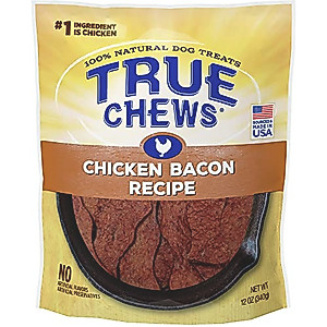 Blue Buffalo True Chews Natural Dog Treats, Chicken Bacon Recipe 12 oz bag