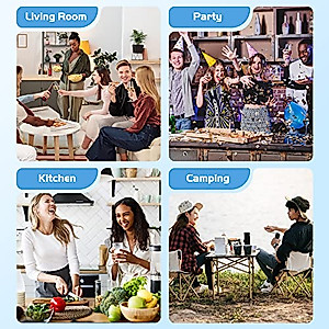 Xbeauty Nugget Ice Maker Countertop with Handle Up to 35lbs of Ice a Day,Self-Cleaning Nugget Ice Maker,Removable Ice Basket&Scoop for Home/Kitchen/Office/Party