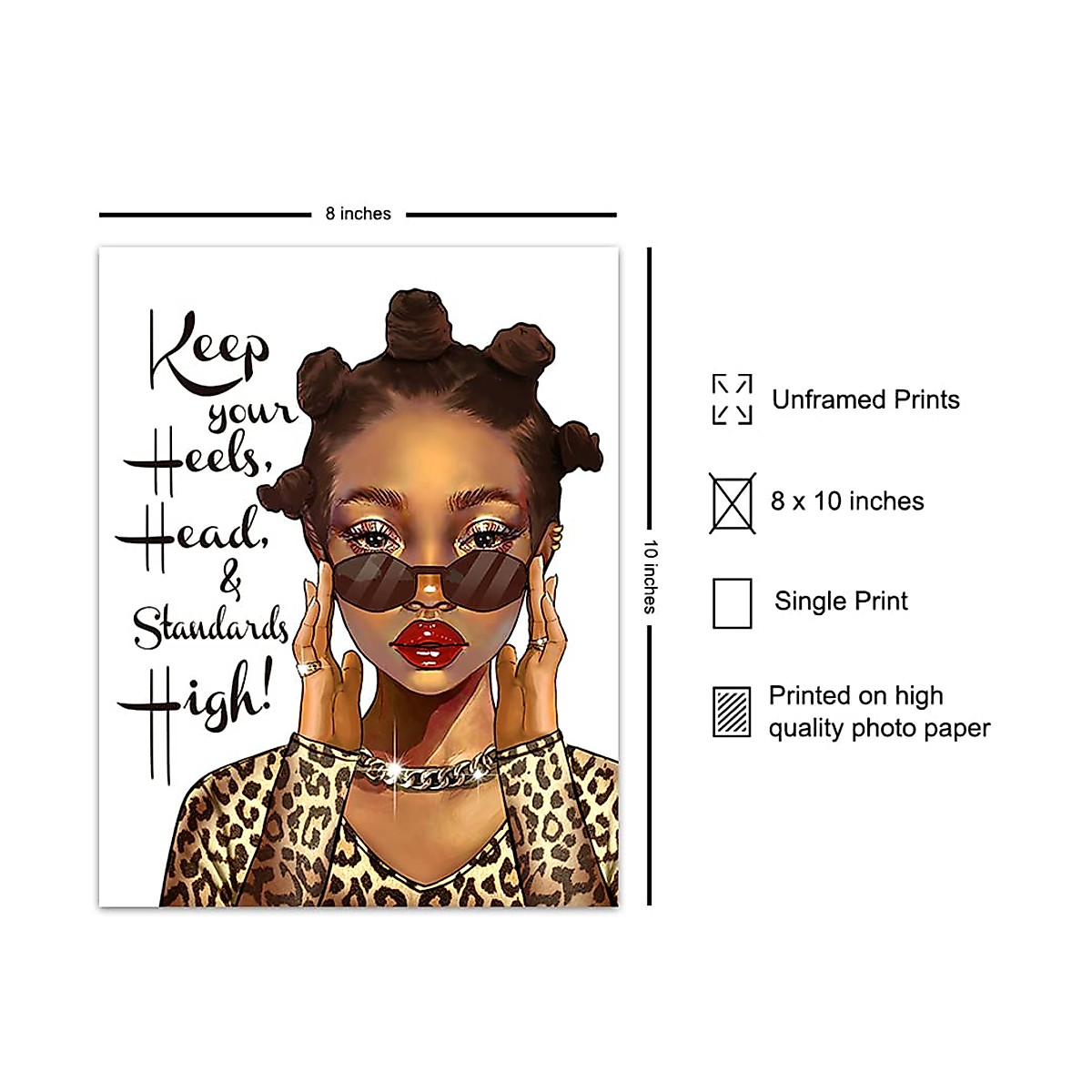 Black women Inspirational Wall Art & Decor - African Americans Inspiration Motivational poster - Black Art - African American Wall Art - Black Girl Magic - Positive Quotes Wall Decor Poster - UNFRAMED