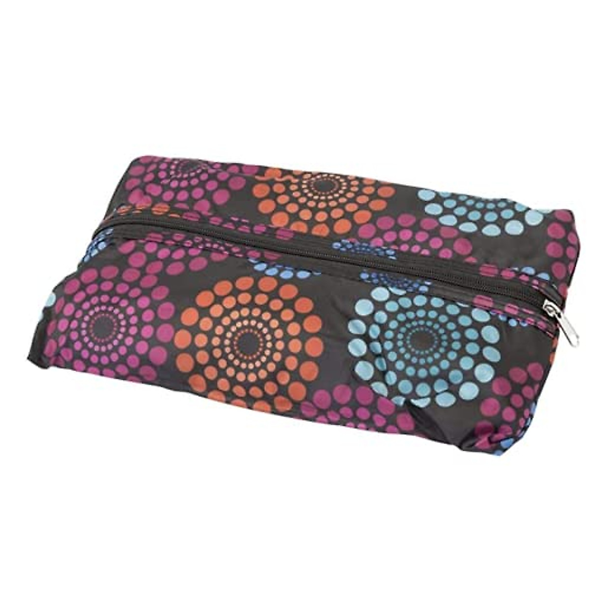 RoomForLife - Clever Shopper - Dual Handles +Shoulder Strap + Cart Handles - 1 Pocket - Collapsible - Reusable Sanitary Shopping Bag / Bright Lights