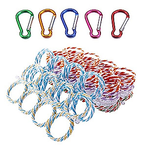 Lemengtree Parrot Swing Perch, Hanging Bird Toys Ladder Climbing Net Parakeet Cage Stand Rope for Small Parakeets, Budgies, Cockatiels, Conures, Macaws, Finches (2pc-Swing Perch), (Swing02pc)