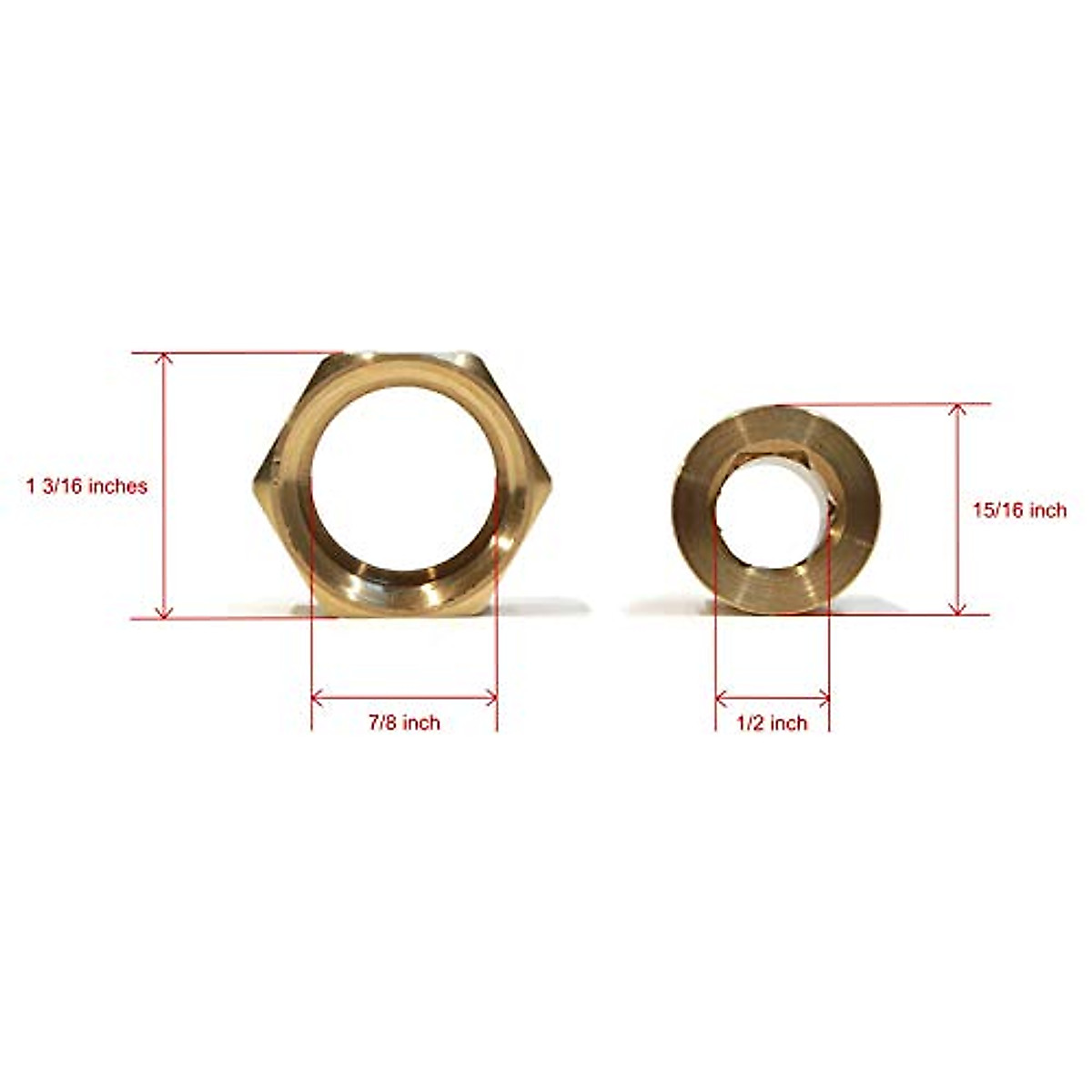 The ROP Shop Garden Hose Inlet Connector, 1/2" MPT x 3/4" FGHT for Annovi Reverberi AR7300