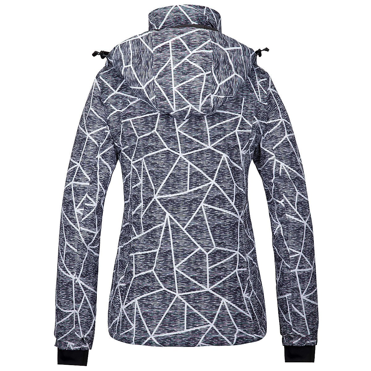 wantdo Women's Mountain Fully Taped Seams Waterproof Ski Snowboard Jacket with Hood Gray XL