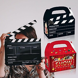 PARTYSTADL 12Pcs Movie Theme Party Decorations Boxes, Movie Night Party Supplies Candy Boxes Birthday Party Favors Decorations Party Gift Boxes for Boys Girls Baby Shower Party Supplies