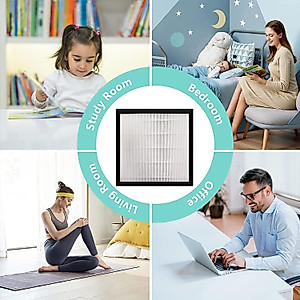 VEWIOR True HEPA Replacement Filter, Compatible A3 Air Purifier, H13 True HEPA Filter for A3 Air Cleaner