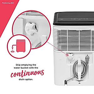 Frigidaire FFAD3533W1 Dehumidifier, Moderate Humidity 35 Pint Capacity with a Easy-to-Clean Washable Filter and Custom Humidity Control for maximized comfort, in White