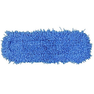 Rubbermaid Commercial Products Twisted Loop-Dust Mop Head Replacement, 25-Inch, Blue, Cotton Refill for Industrial Use, Fits Standard Size Mop Frame