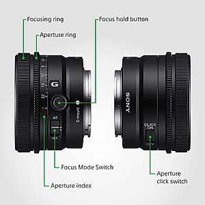 Sony SEL24F28G - Full-Frame Lens FE 24mm F2.8 G - Premium G Series Prime Lens Black