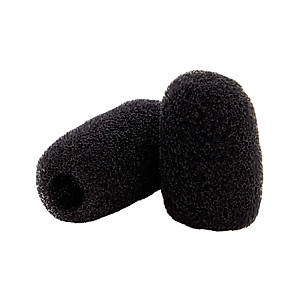 Juvale 24 Pack Microphone Headset Windscreen Covers - Mini Foam Wind Guard Screens for Lavalier and Lapel Mic, Noise Reduction Muff (Black, 0.8 Inch)