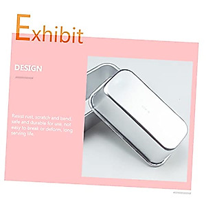 Cabilock 1pc Toast Mold Cheesecake Mini Baking Pans Burger Mold Bread Baking Tin Oven Rectangular Bread Toasting Molds Bread Baking Mold Kitchen Supplies Silver Household Aluminum Alloy Set