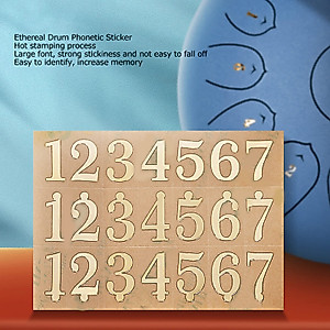 Steel Tongue Drum Stickers, Ethereal Drum Note Sticker Oil Resistant Good Adhesion Bronzing Process Large Fonts Quick Identifiion for Percussion Training