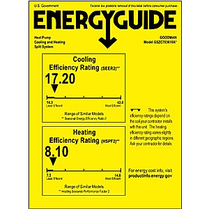 Goodman 3 Ton 17.2 SEER2 Two-Stage Heat Pump System (Variable Speed) - GSZC703610 - AMVT42CP1400