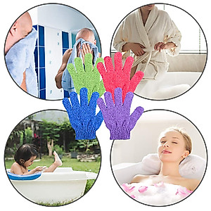 Duufin 14 Pairs Exfoliating Gloves Bath Gloves Body Wash Mitt Scrubbing Exfoliator Glove for Shower, Spa, Massage, Body Scrub, Dead Skin Cell Remover