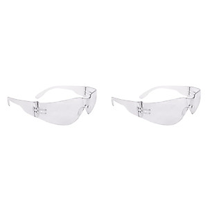 Radians Clear Safety Glasses, Scratch-Resistant, Wraparound, One Size