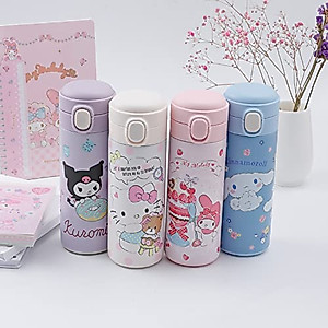 Cartoon Kitty Stainless Steel Vacuum Bottle Leakproof,Insulated for Hot or Cold Water Bottle Travel Mug for Girl-5