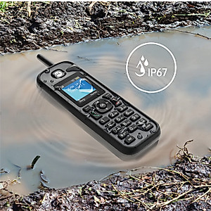 Motorola O213 DECT 6.0 Long Range Cordless Phone - Wireless Phones for Home & Office Phone with Answering Machine - Indoors and Outdoors, Water & Dust Resistant, IP67 Certified - Black, 3 Handsets