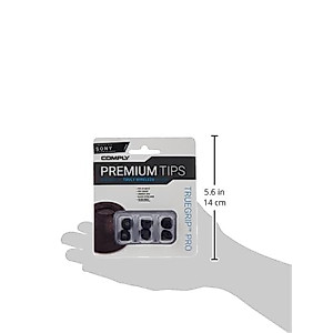 Comply Memory Foam Replacement Earbud Tips for Sony True Wireless Earbuds | Ultimate Comfort, Secure Fit, Superior Noise Isolation | Anti Slip, Prevent from Falling Out | Black, Large (3 Pairs)