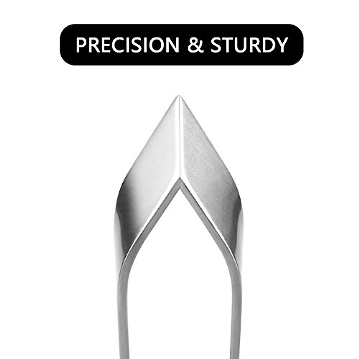 2 Pieces Fish Bone Tweezers, Stainless Steel Flat and Slant Tweezers Pliers Remover Tool (4.6")