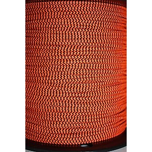60X Custom Strings Flo Orange & Black Speckled BCY #24 D Loop Rope Release Material 25'