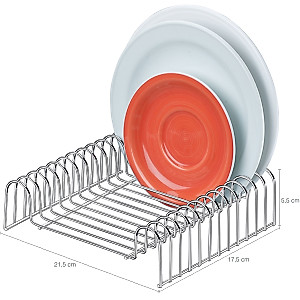 Future Plate Organizer, 12 Positions, Chrome