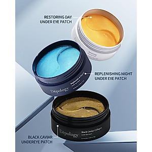 depology Replenish & Repair Under Eye Patches for Puffy Eyes, Wrinkles (60 Patches) | Hydrating with Ceramides and Hyaluronic Acid for All Skin Types | Botanical Extracts Eye Gel Pads 2.96 fl oz