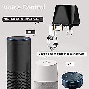 Jinvoo upgraded version smart water valve closing, Wifi water valve, automatic ball valve watering timer, sprinkler controller, wireless gas shut-off valve controller, compatible with Alexa, Google