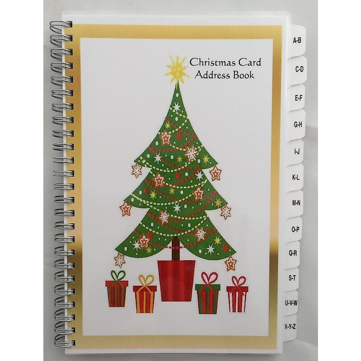 Christmas Card Address Book List Organizer with A-Z Tabs Personalized Gift