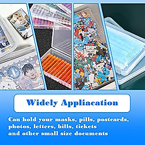 SPEEDWOX Mask Storage Case 2 Pack Portable Mask Case Storage Box Masks Organizer Disposable/Reusable Face Masks Organizer Dustproof Storage Plastic Box with Lid for Mask Pollution Prevention(Clear)