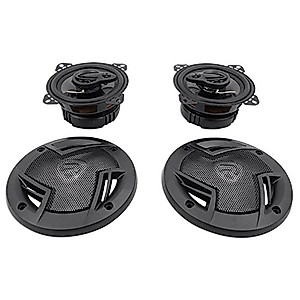 Pair Rockville RV4.3A 4" 3-Way Car Speakers 500 Watts / 70w RMS CEA Rated Total