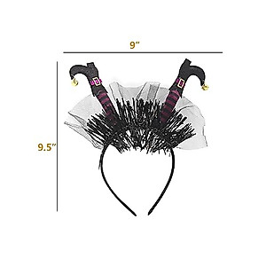 MOHYS Halloween Headband Witch Legs HeadBand for Funny Halloween Party Cosplay Decoration Hair Accessories Dress Up(Purple)