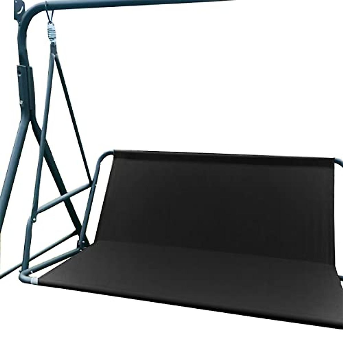 Amtoolate 2/3 Seat Porch Swing Cover Chair Bench Replacement Cover, 600D Thickened Oxford Waterproof Patio Swing Cushions for Outdoor Garden,Black-45.2 x 18.9 x 18.9 Inch