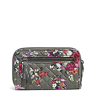 Vera Bradley Women's Cotton Turnlock Wallet With RFID Protection, Hope Blooms - Recycled Cotton, One Size