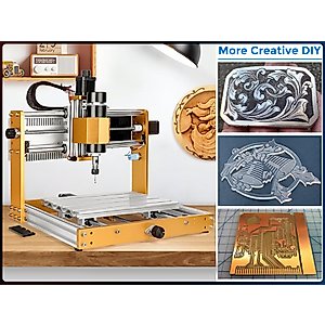 CNC Spindle, 500W CNC Spindle Motor,52mm Clamp with ER11 Collet and 10pcs Router Bit，High Precision for DIY CNC Router Milling and CNC Router Machine