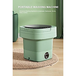 MacLehose Mini Portable Washing Machine,9L, Mini Washer and Dryer Combo, Foldable,Portable Washer Machine for Baby Clothes, Underwear or Socks,Small Clothes, Camping&Travel Laundry,Mini Washer
