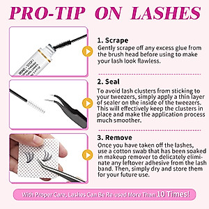 DIY Lash Extension Kit,280 Pcs Lash Clusters with Bond and Seal Cluster Lashes,Eyelash Glue and Lash Tweezers Applicator Tool, 9-16mm D-Mix Curl DIY at Home