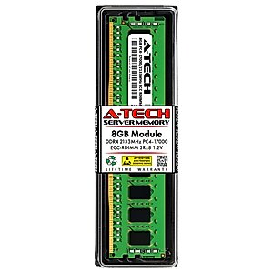 A-Tech 8GB RAM Replacement for HPE 759934-B21, 774171-001, 762200-081 | DDR4 2133MHz PC4-17000 ECC RDIMM 2Rx8 1.2V Registered DIMM 288-Pin Memory Compatible for Apollo, ProLiant Gen9 Servers
