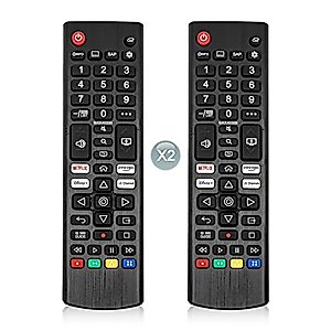 (Pack of 2) Universal Remote Control Replacement for LG-TV-Remote Compatible for LG UHD HDTV HDR LCD LED OLED Webos NanoCell QNED 4K 8K Smart TV with Prime Video, Disney, Netflix, LG Channels Button