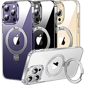 CASEKOO Magnetic Clear Designed for iPhone 14 Pro Max Case with Invisible Stand [Compatible with MagSafe] [Non Yellowing] Shockproof Protective for Women Men Phone Cases 6.7 Inch 2022, Clear