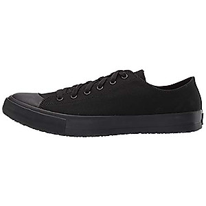 Shoes for Crews Delray, Men's, Women's, Unisex Canvas Work Shoes, Slip Resistant, Water Resistant, Black, Men's 12 / Women's 13.5