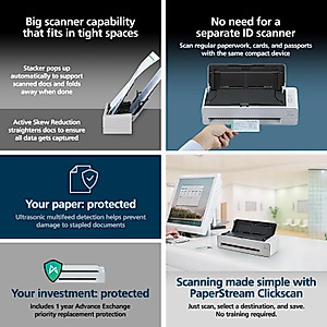 Fujitsu fi-800R Ultra-Compact, Color Duplex Document Scanner with Dual Auto Document Feeders (ADF)