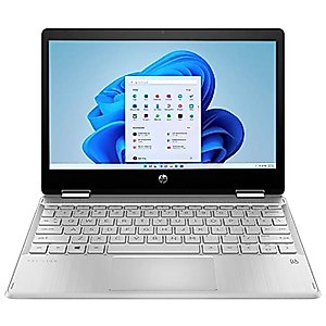 HP Pavilion x360 2-in-1 Laptop, 11.6" HD IPS Touchscreen Display, 4-Core Pentium Silver N5030 up to 3.1GHz, UHD Graphics 605, 4GB DDR4 RAM, 512GB PCIe SSD, USB-C, HDMI, SD Reader, Win 11