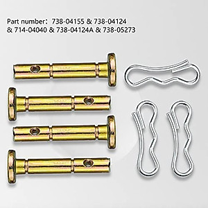 AMTHKNO 25 pcs Shear Pins + 25 pcs Cotters Pins for Snowblower - Replacement 738-04124A and 714-04040 Shear Pin Kits Compatible with MTD Cub Cadet Craftsman Troy Bilt Snowblowers, 25 Set.