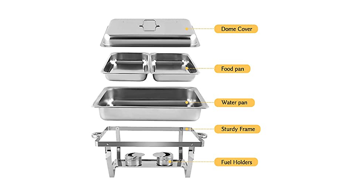 Snowtaros 8QT Chafing Dish Buffet Set for Events